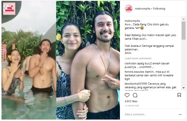 Liburan Tahun Baru ke Bali, Begini Kemesraan Chico Jericho dan Putri Marino