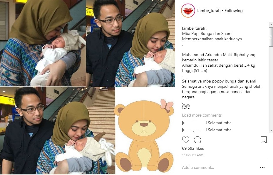 Baru Melahirkan, Poppy Bunga Ceritakan Putri Pertama Usul Sebagian Nama ...
