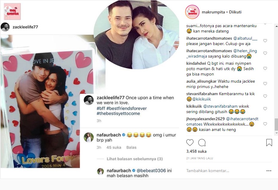 Pamer Foto Lawas dan Tulis Kalimat Manis Untuk Nafa Urbach, Netter Malah Salfok Pada Tangan Zack Lee