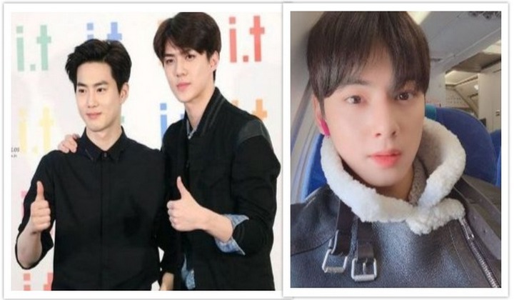 Sehun-Suho EXO dan Cha Eun Woo Kompak Beri Pesan Manis untuk Namjoo A Pink