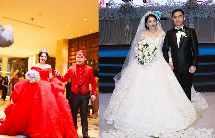 Cetar Banget! Ini 9 Gaun Pernikahan Artis Indonesia yang Mewah Bak Putri Raja