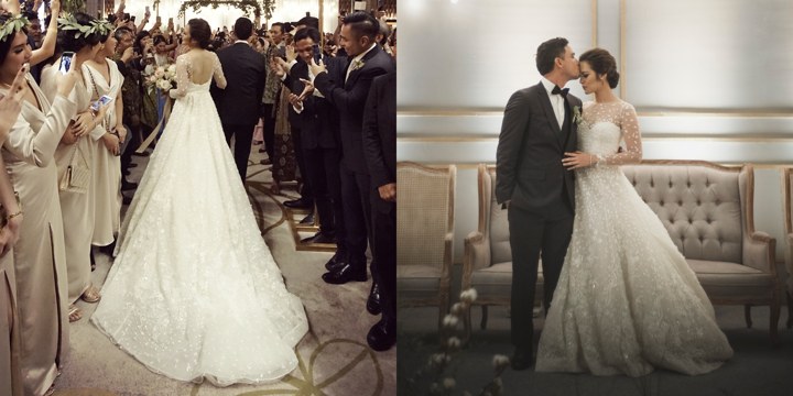 Cetar Banget! Ini 9 Gaun Pernikahan Artis Indonesia yang Mewah Bak Putri Raja