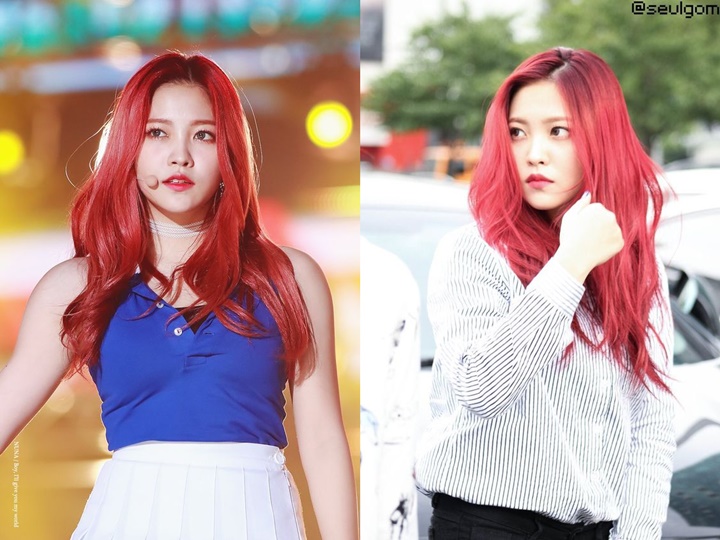 9 Idol Cewek Korea Ini Pernah Coba Rambut Merah Menyala, Siapa yang ...