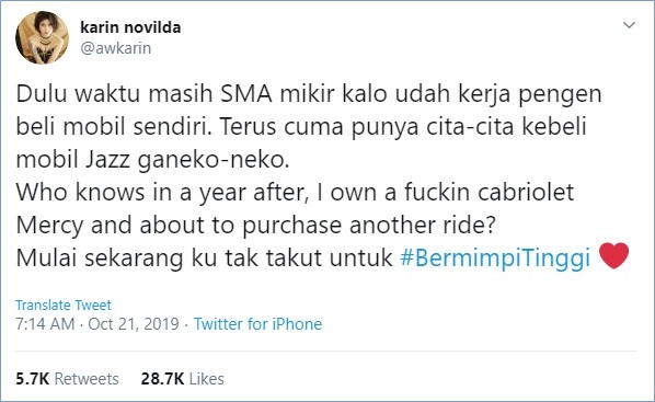 Awkarin ‘Sombong’ Bisa Beli Mobil Mewah, Seruan Terima Kasih Kok Malah ...