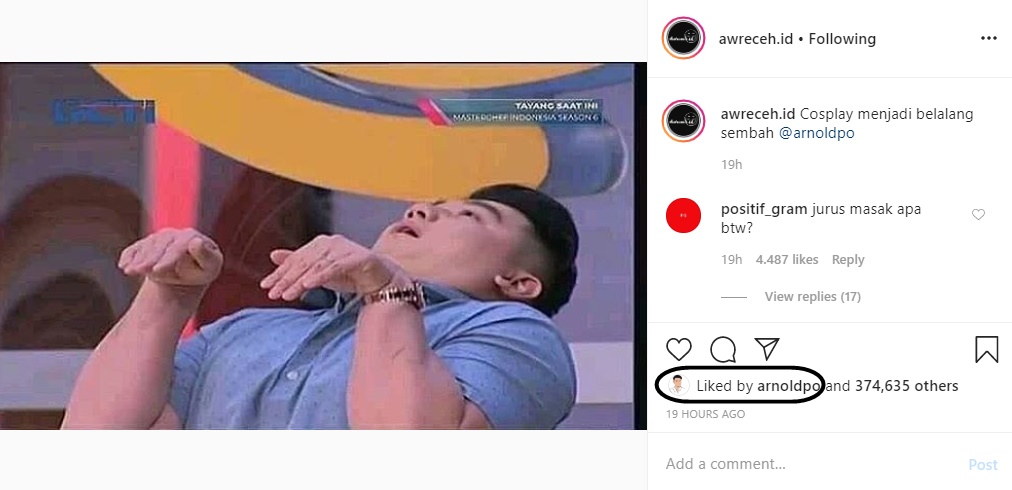 Jadi Meme Lagi, Chef Arnold Kembali Viral Gara-gara Pose ini di ...